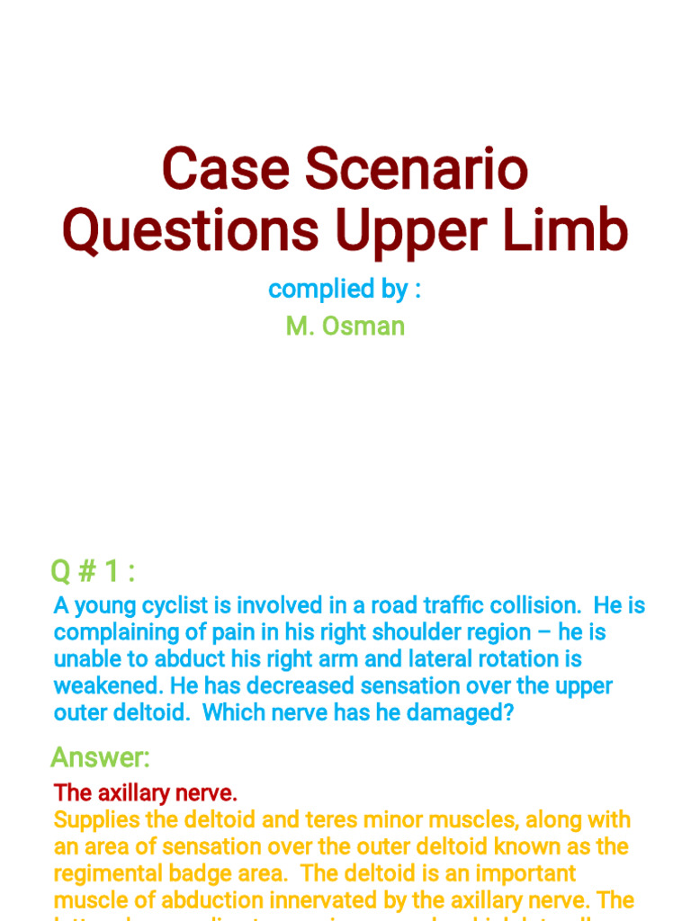 Upper Limb Nerve Injuries and Conditions | PDF | Thumb | Arm
