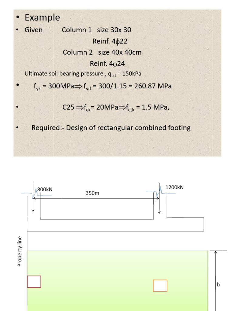 Chap-3 Example 3-5 Design of Combined Footing | PDF | Pressure