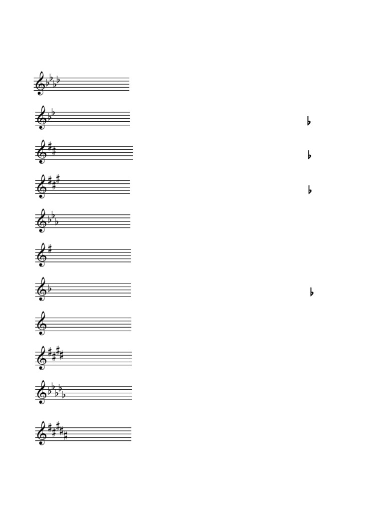 Worksheet 0013 Match the Key Signature | PDF