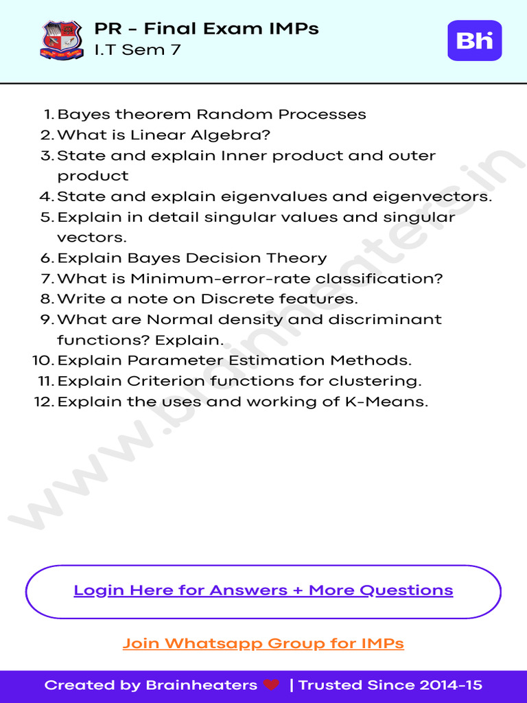 BH Final Exam Imps Gtu It Sem7 PR | PDF