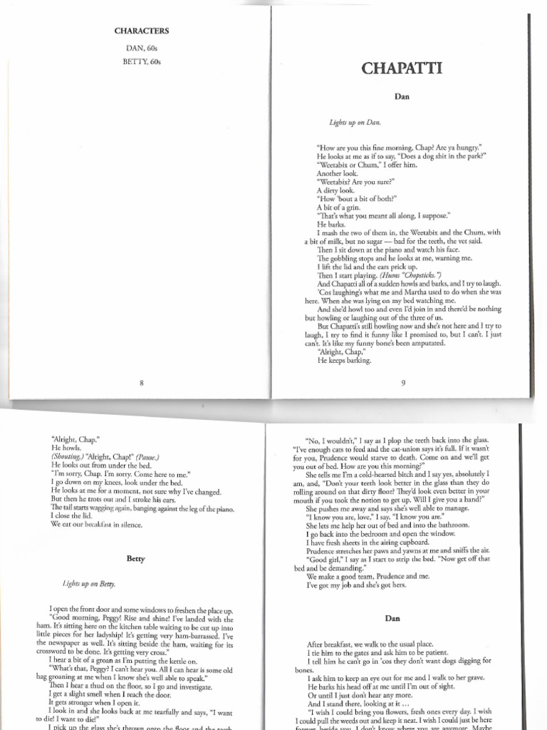 Chapatti Script Libretto | PDF