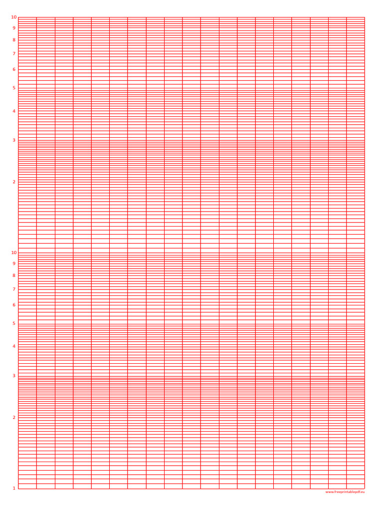 Main Semi Logarithmic Paper Red | PDF