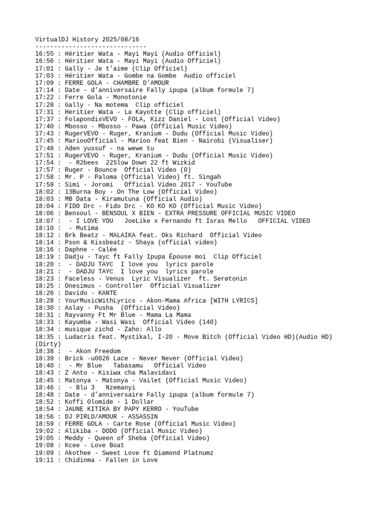 Track List | PDF | Musicians | Singers
