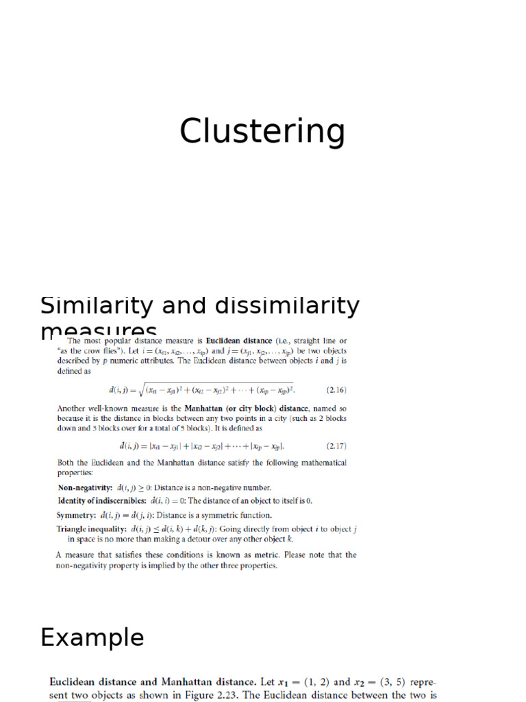 Similarity Dissimilarity and Clustering | PDF | Cluster Analysis ...