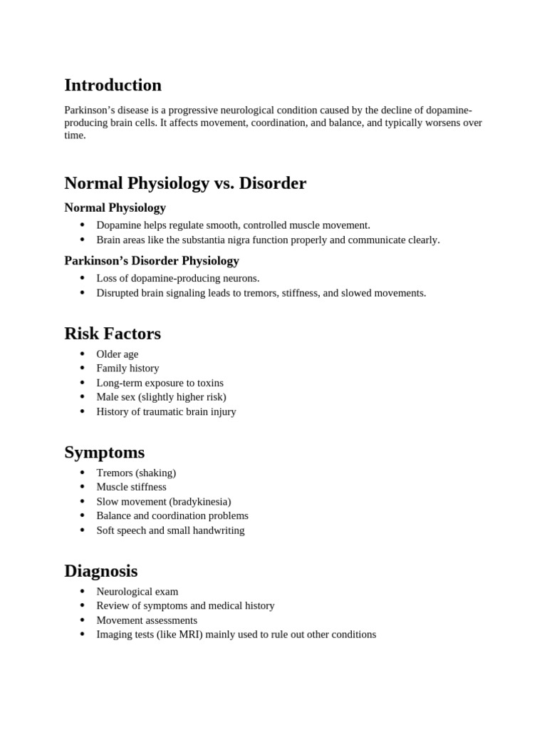 Parkinson's Disease Poster | PDF
