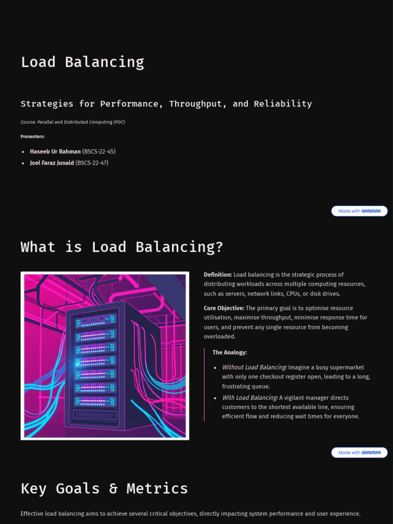 Load Balancing | PDF | Load Balancing (Computing) | Computing