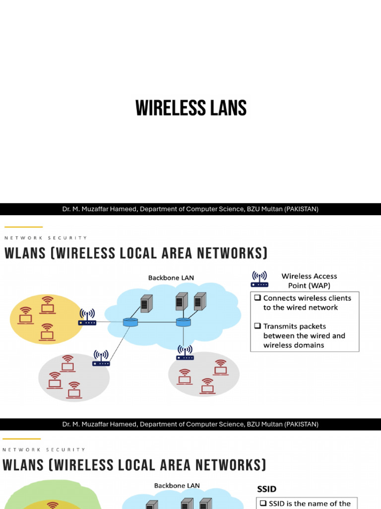 Lecture12 Wireless LANs | PDF
