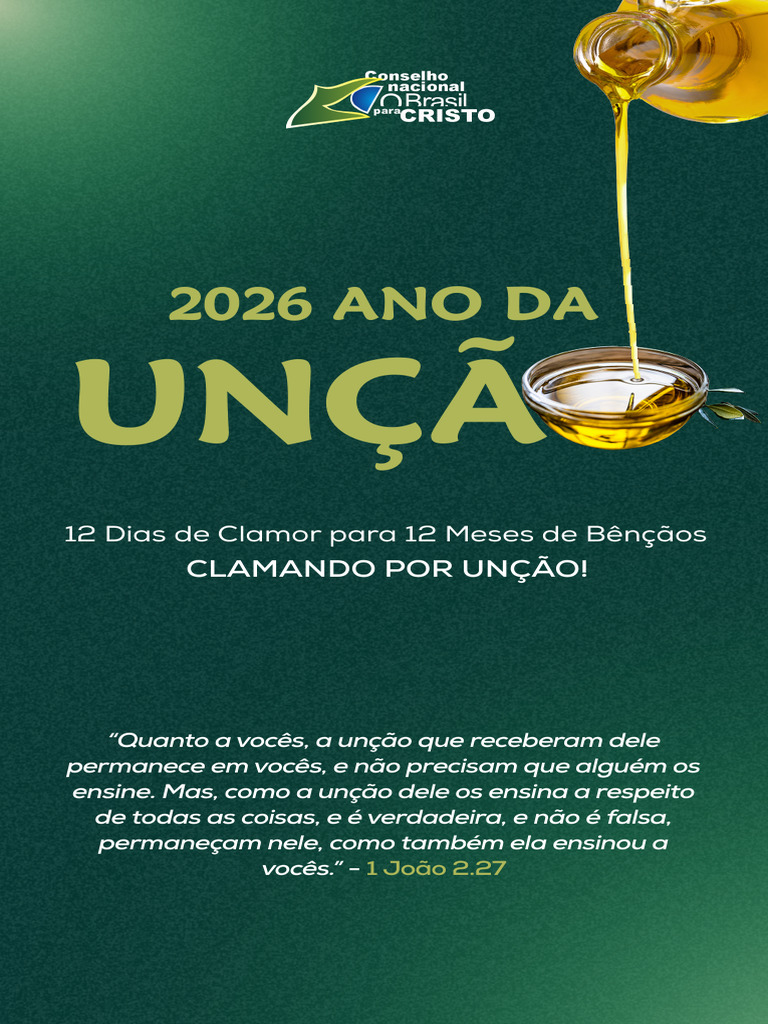 12 Dias de Clamor por Unção 2026 | PDF | Deus | Jesus