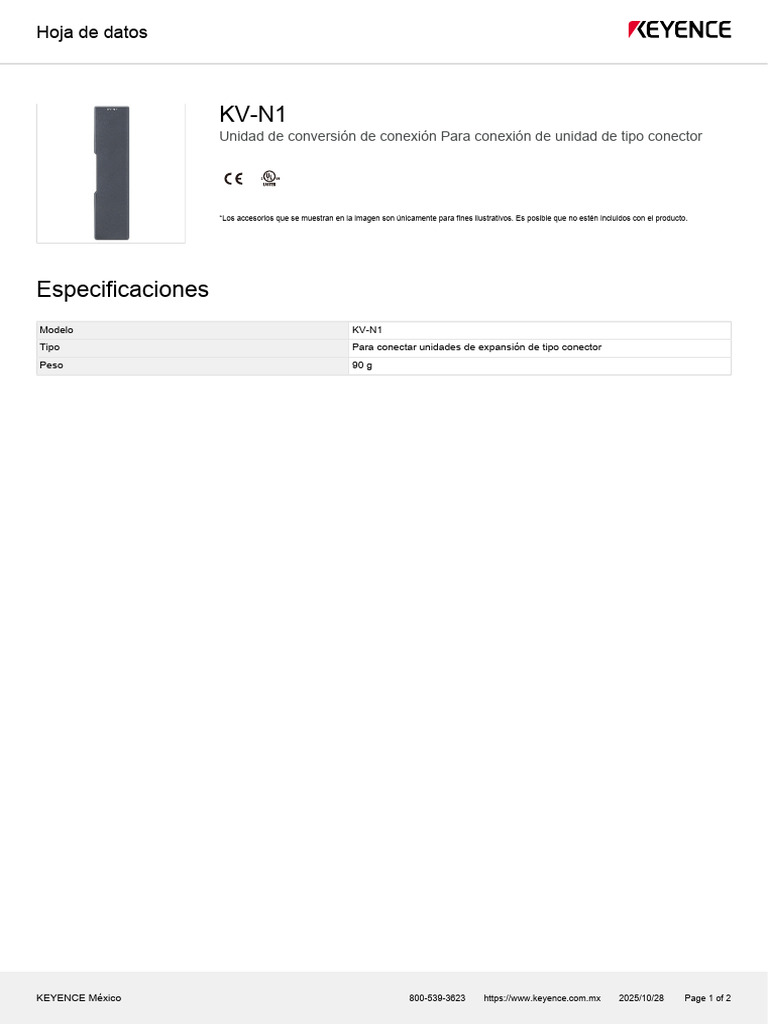Hoja de datos KV-N1: Conexión de unidades | PDF