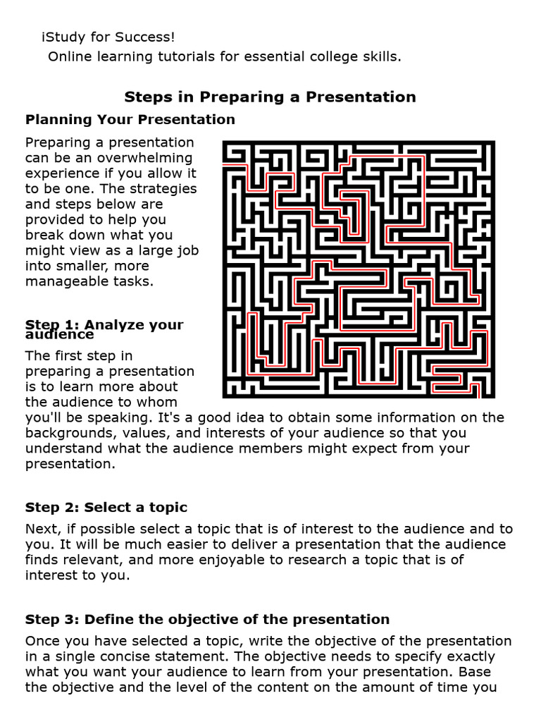 Steps in Preparing a Presentation Penn State | PDF | Memory | Information
