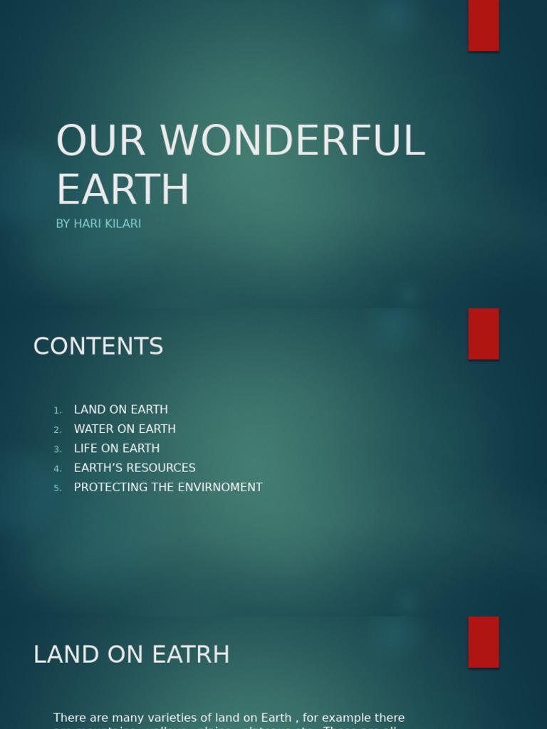 Our Wonderful Earth | PDF