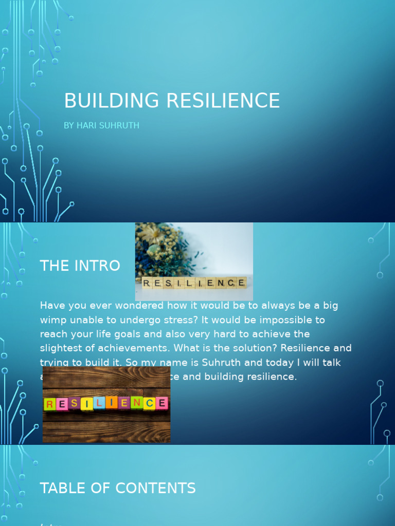 Building Resilience: Key Strategies | PDF