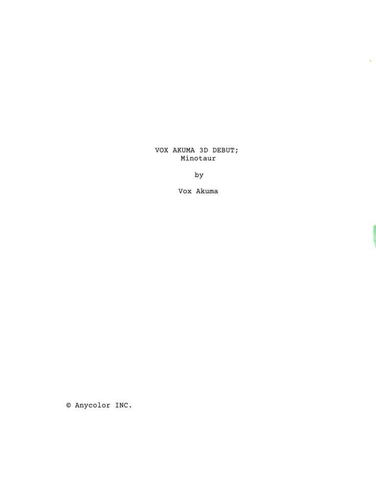 Script Vox Akuma 3D - Minotaur W Cowboy Adjustments | PDF | Stairs