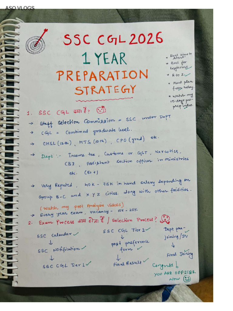 SSC CGL Strategy | PDF