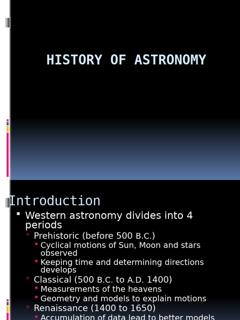 History of Astronomy | PDF | Astronomy | Heliocentrism