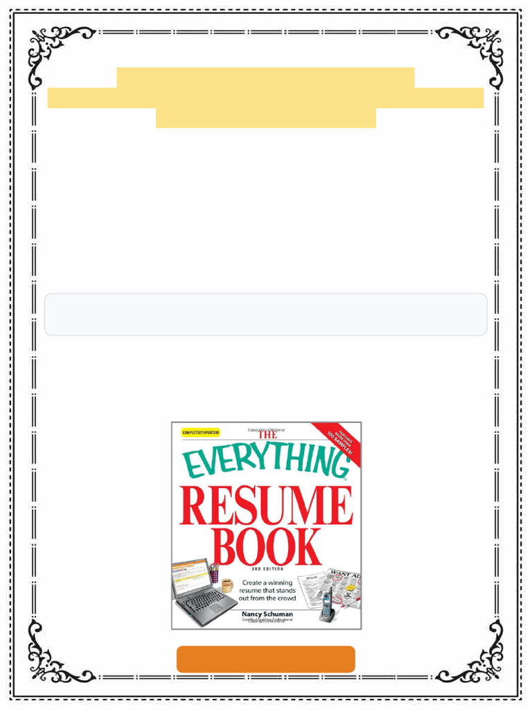 The Everything Resume Book 3rd Edition Nancy Schuman ebook printable ...