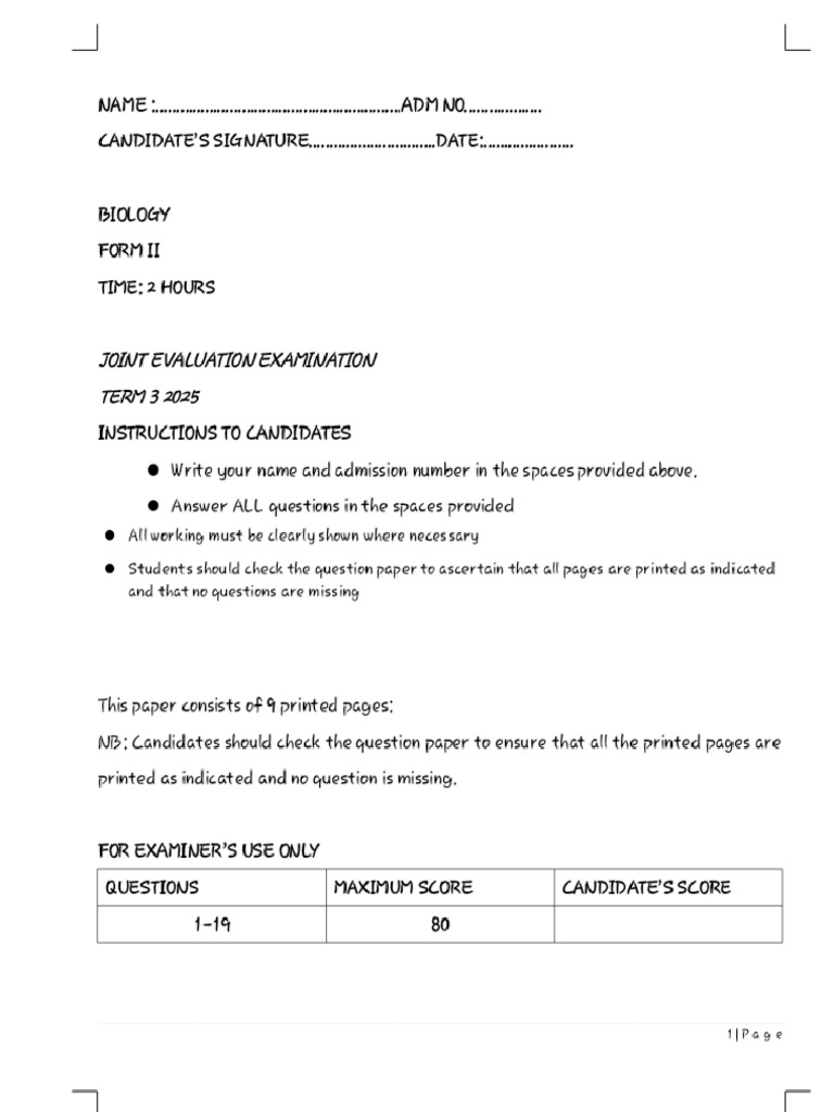 f2 Biology Qst Phoenix | PDF