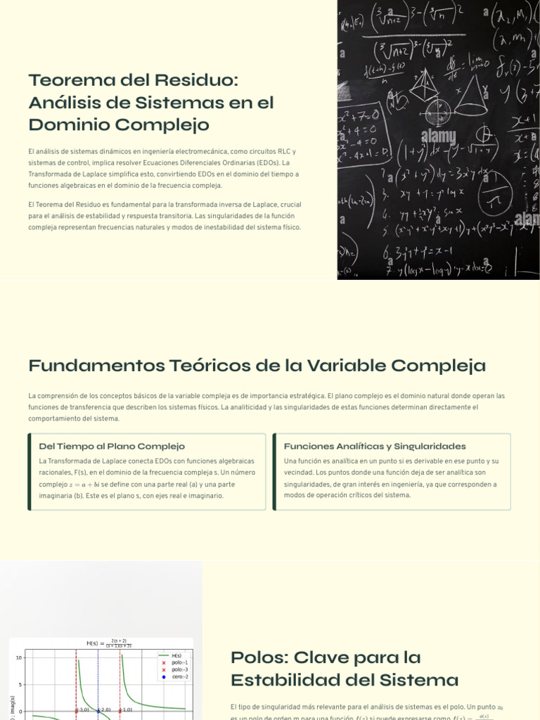 Teorema del Residuo en Análisis Complejo | PDF | Transformada de ...