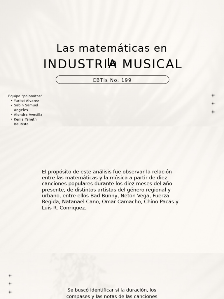 Las matemáticas en spotify | PDF | Ritmo | Teoría musical