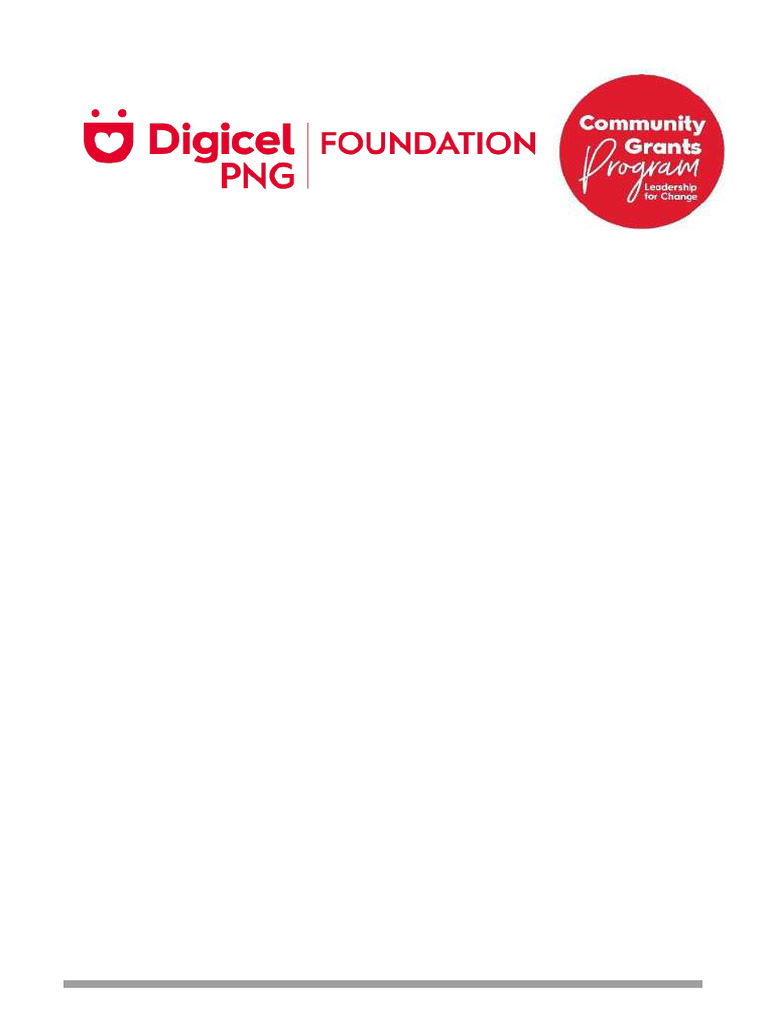 Digicel PNG Community Grants Guidelines | PDF | Papua New Guinea | Wash