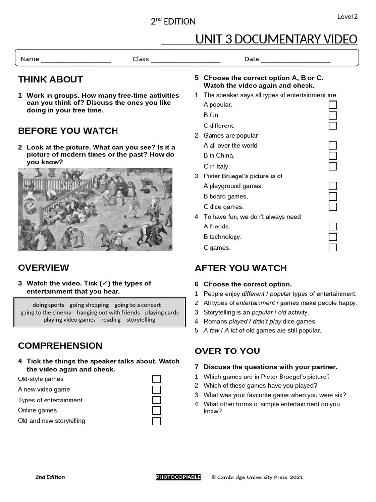 Documentary Video on Entertainment Types | PDF | Entertainment
