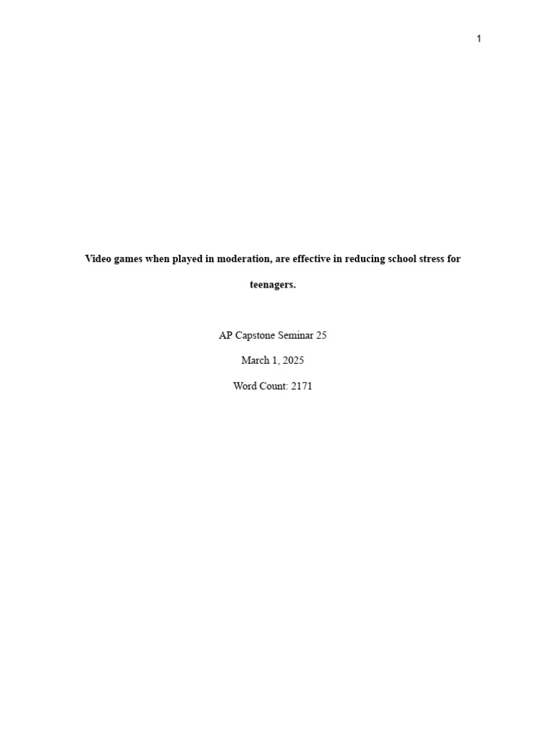 Individual Written Argument | PDF | Mental Disorder | Adolescence