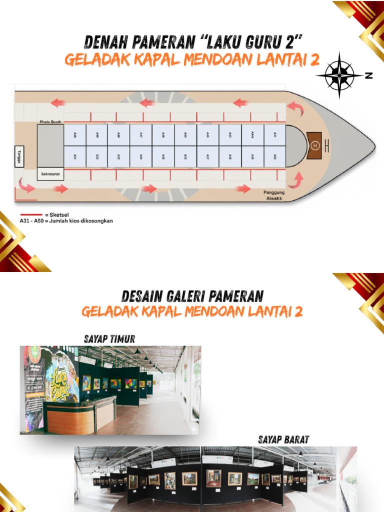 Denah Dan Desain Galeri Pameran Mendoan | PDF