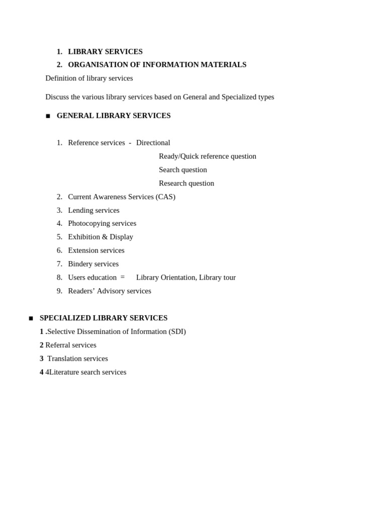 Library Services | PDF | Libraries | Books