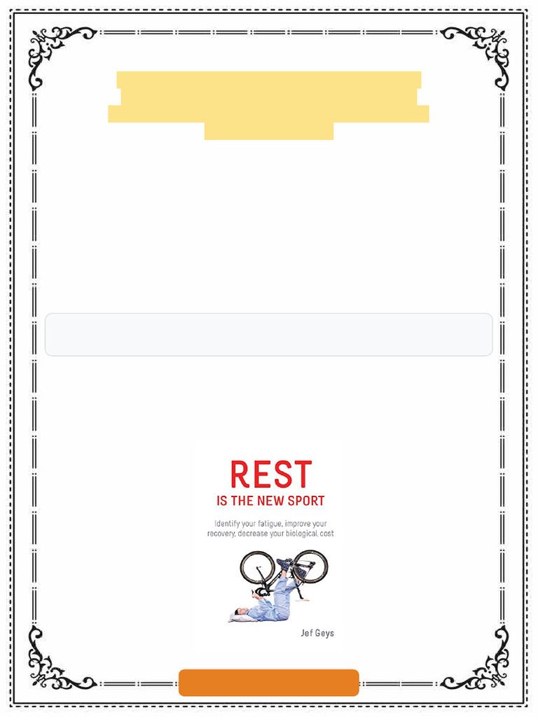 Rest Is The New Sport Identify Your Fatigue Improve Your Recovery ...