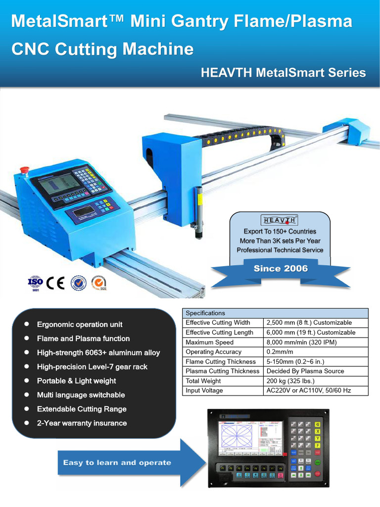 Mini Gantry CNC Cutting Machine (2025!06!10 19-30-31) | PDF | Plasma ...