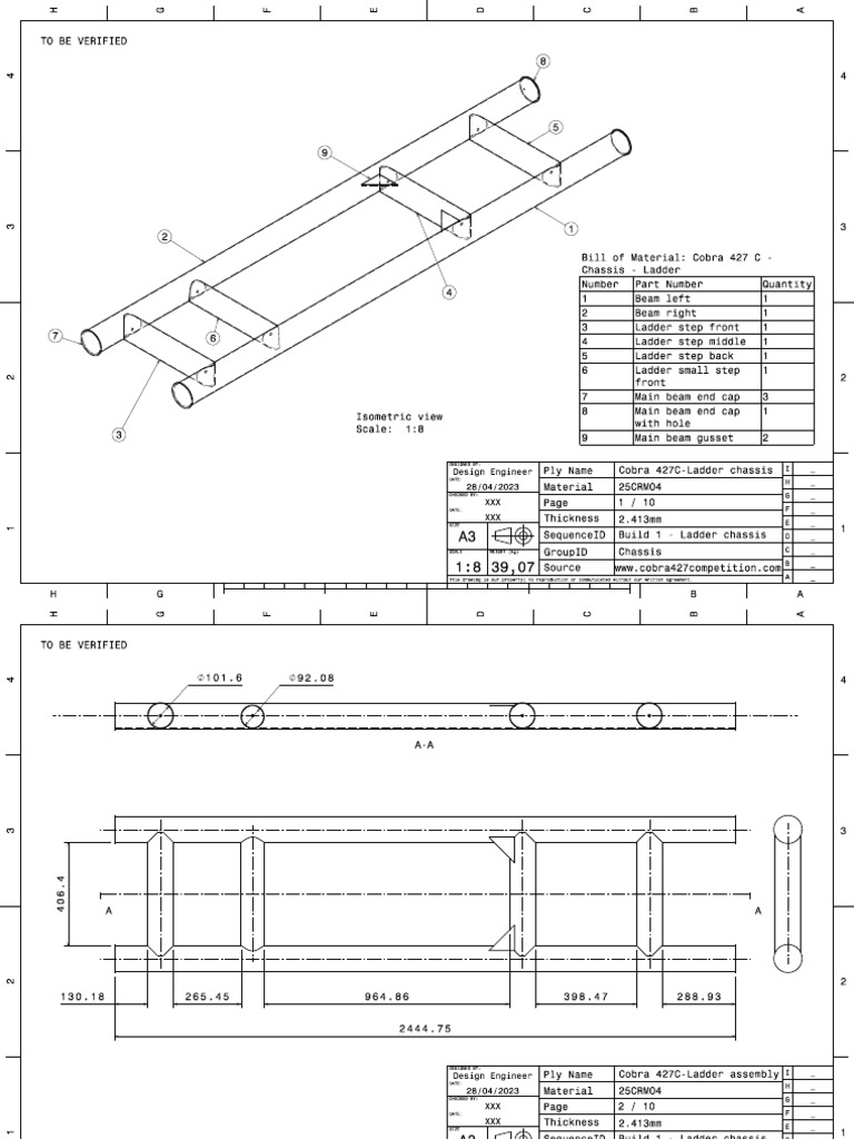 Cobra 427 C - Chassis - 1 - Ladder | PDF