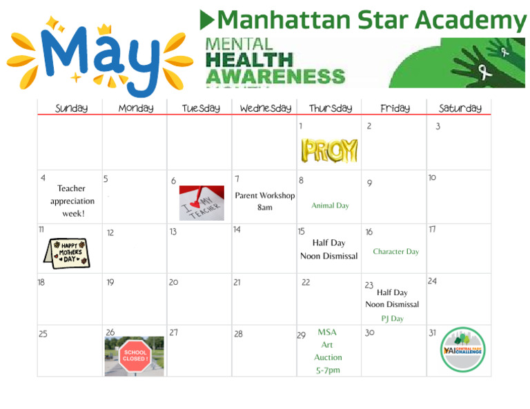 MSA 2025 May Calendar | PDF