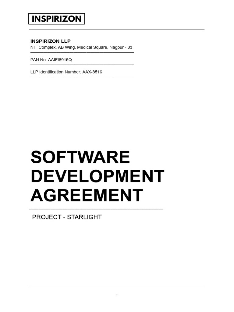 Project Starlight - Software Development Contract For - Prasad ...