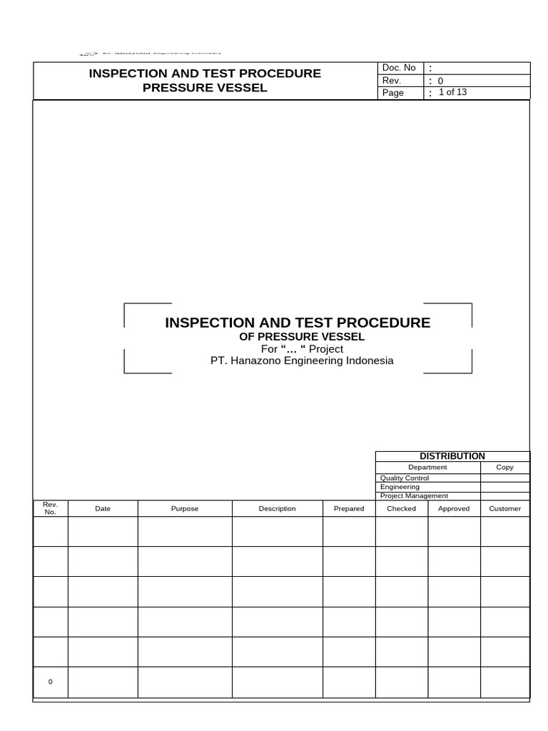 Pressure Vessel Inspection Procedures | PDF | Welding | Construction