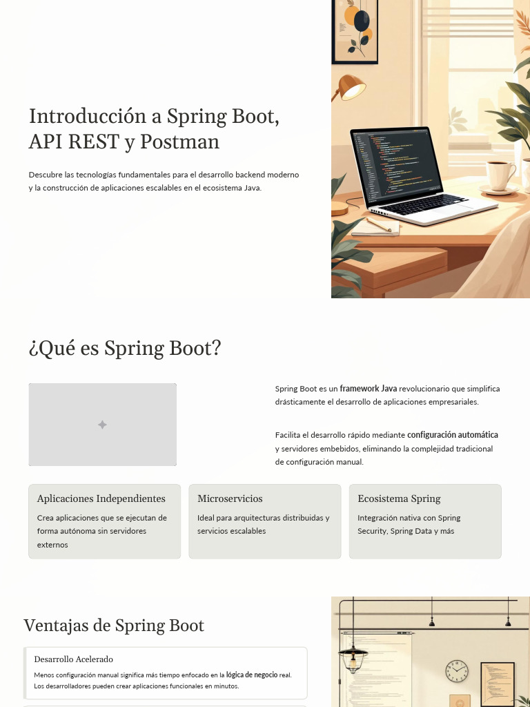 Spring Boot y APIs REST con Postman | PDF | Java (lenguaje de programación) | Ingeniería Informática