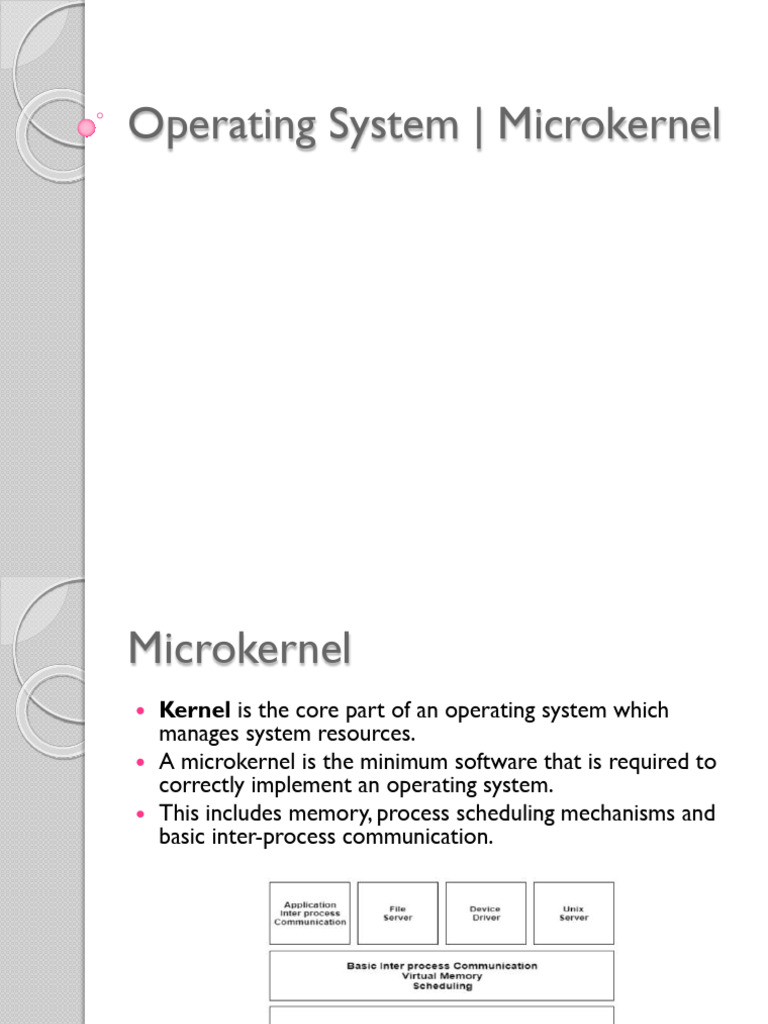 OS Unit2-Microkernel Based OS | PDF | Kernel (Operating System ...