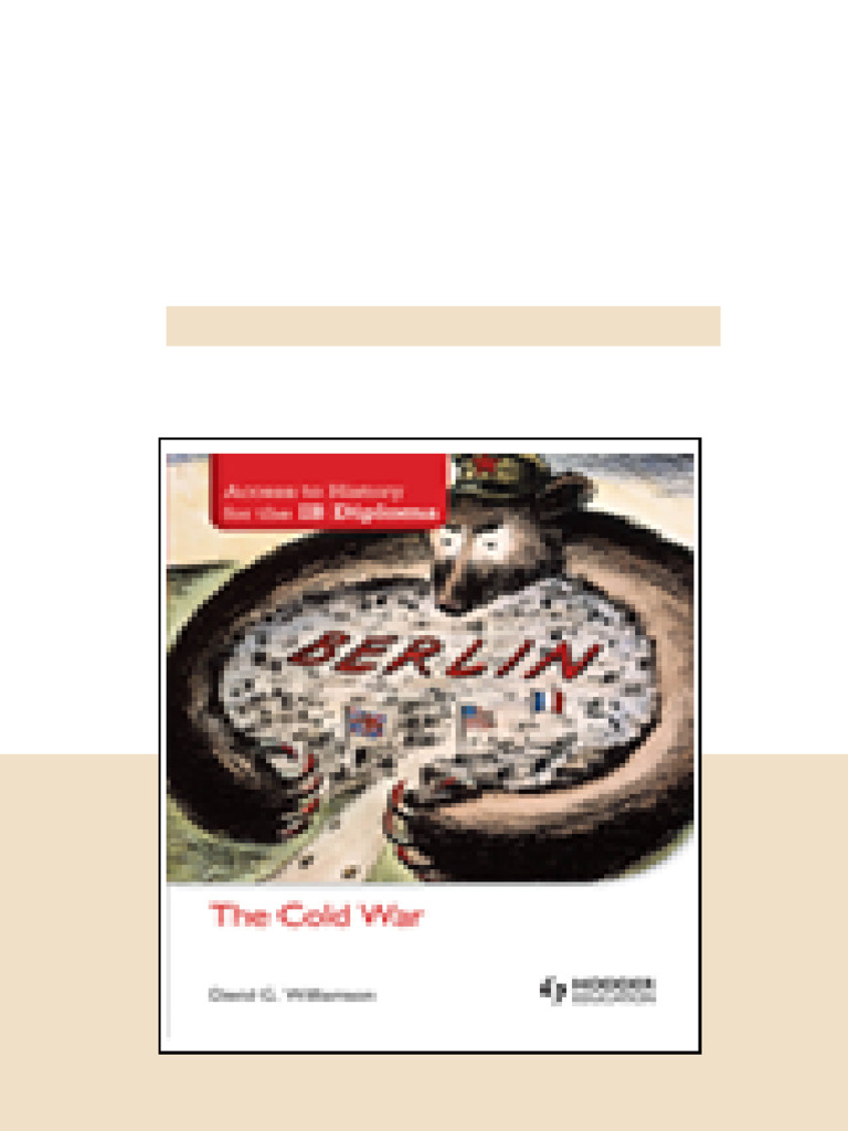 Access To History For The Ib Diploma The Cold War David Williamson ...