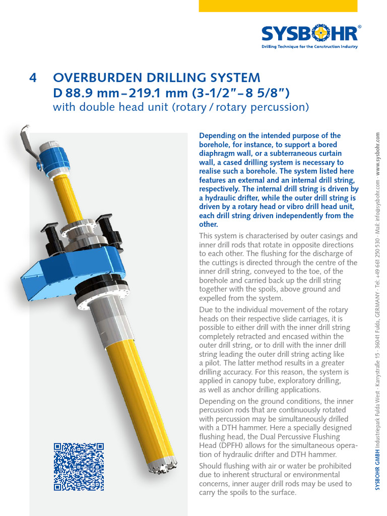 Overburden Drilling System Duplex D 88.9 MM 219.1 MM With Double Head ...