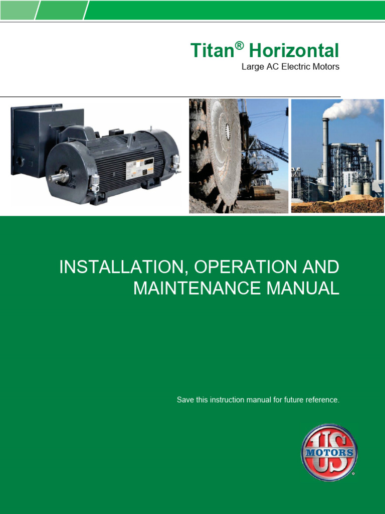 Titan® AC Motor Installation Manual | PDF | Belt (Mechanical ...