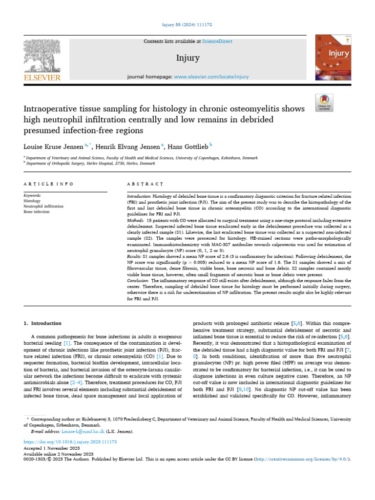 Intraoperative Tissue Sampling For Histology in CH | PDF ...