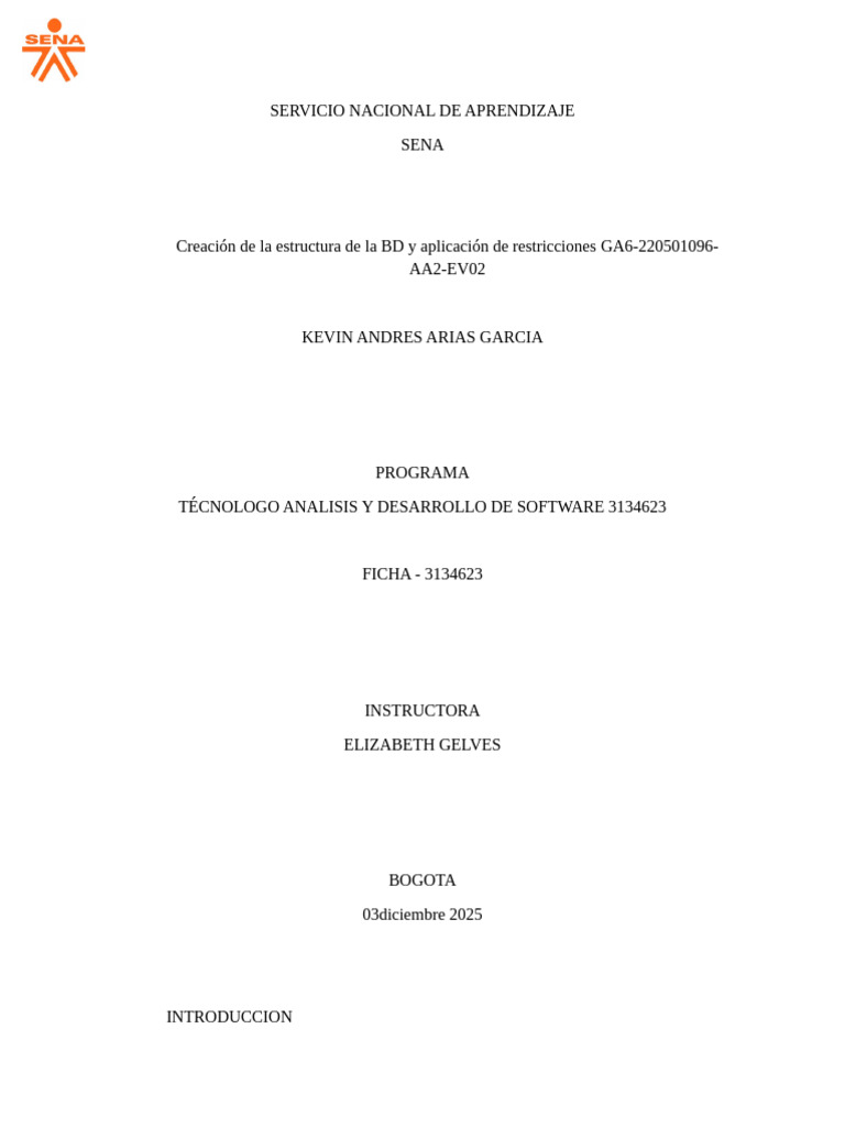 Estructura Base de Datos | PDF | Bases de datos | Ciencias de la ...