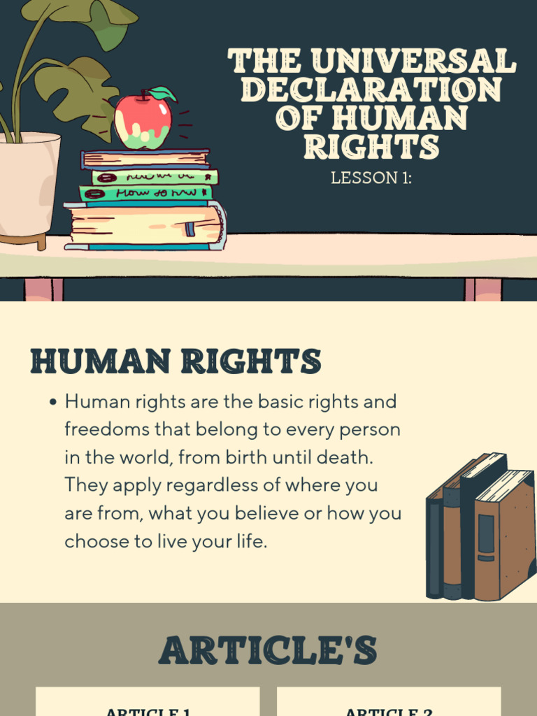 Lesson 1 UDHR Article 1 15 | PDF | Human Rights | Applied Ethics