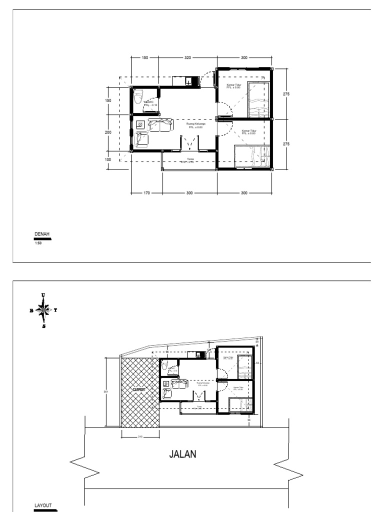 Denah dan Layout Kamar Tidur Modern | PDF