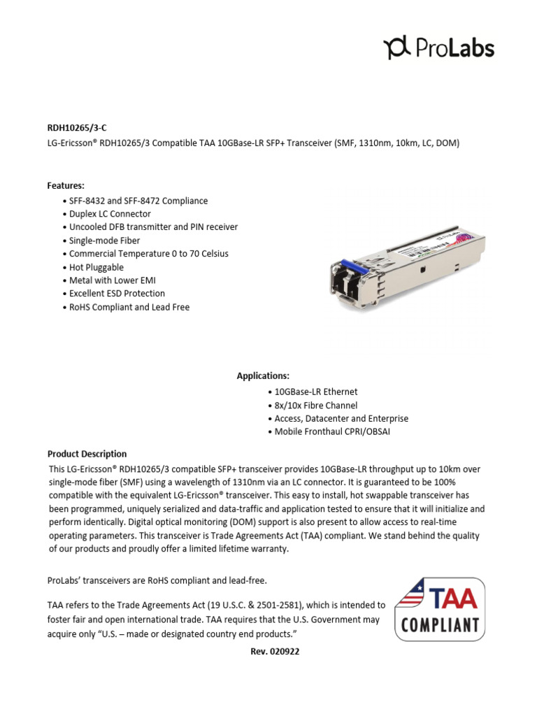 RDH10265 3-C Datasheets En | PDF | Computer Engineering | Telecommunications