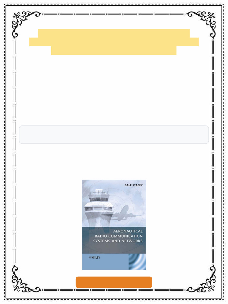 Aeronautical Radio Communication Systems and Networks 1st Edition Dale ...