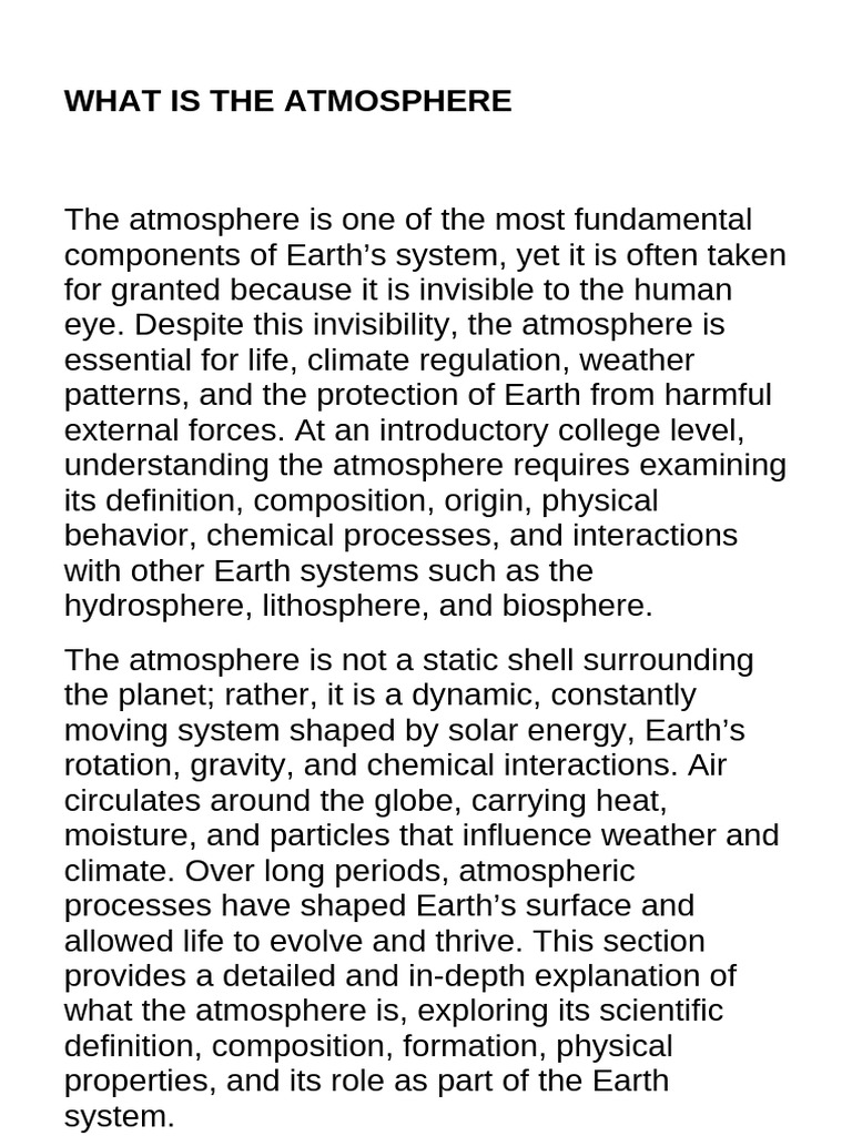 What is the Atmosphere (2) | PDF | Atmosphere Of Earth | Atmosphere