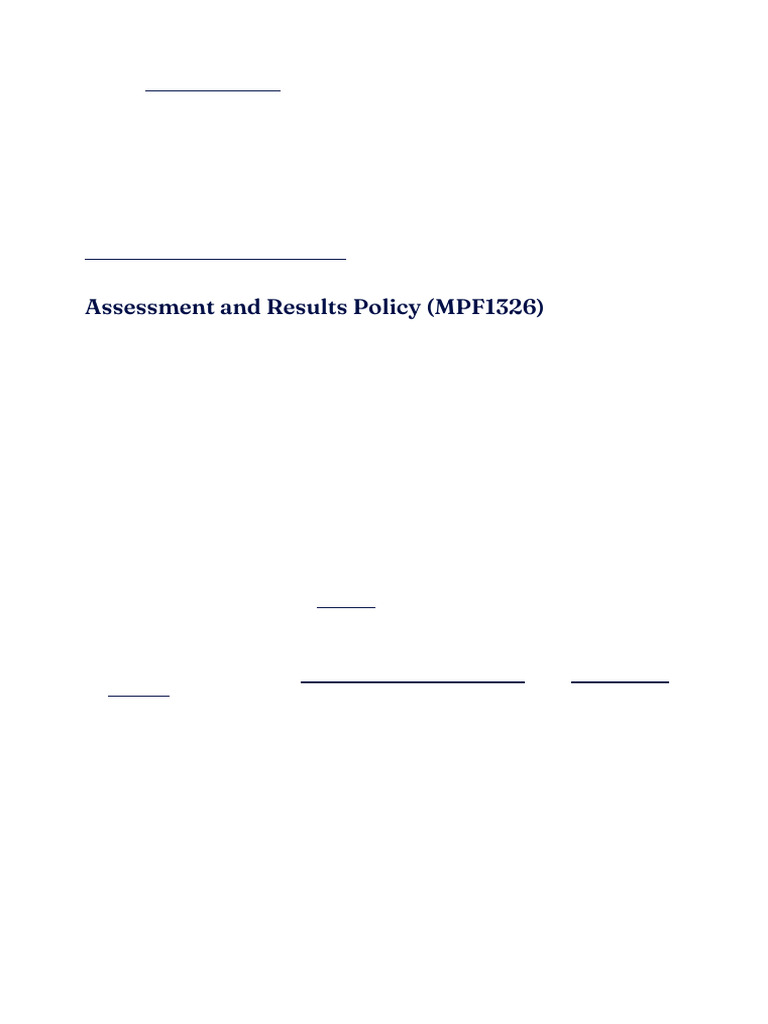Student Assessment Policy Overview | PDF | Educational Assessment