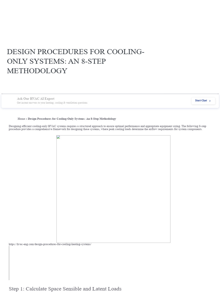 Design Procedures for Cooling-Only Systems_ an 8-Step Methodology | PDF ...