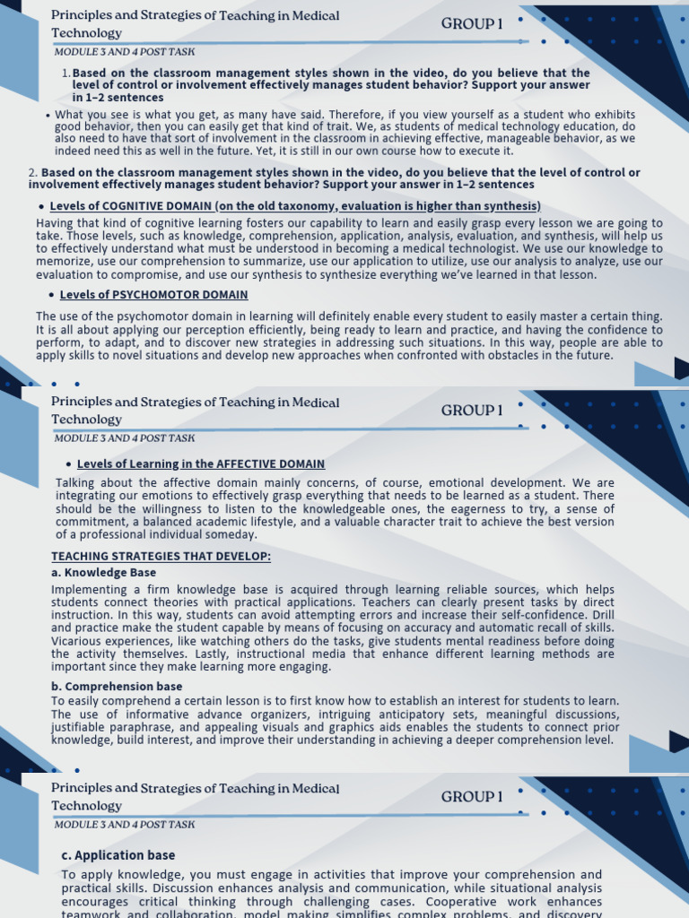 PPT Presentation for Post Task | PDF | Learning | Knowledge