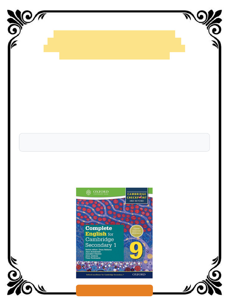 Complete English For Cambridge Lower Secondary Student Book 9 For ...
